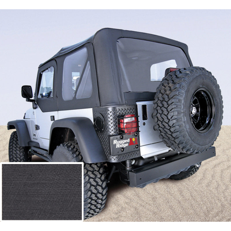 Rugged Ridge S-Top Door Skins Black Clear Windows 97-02 Jeep Wrangler ...