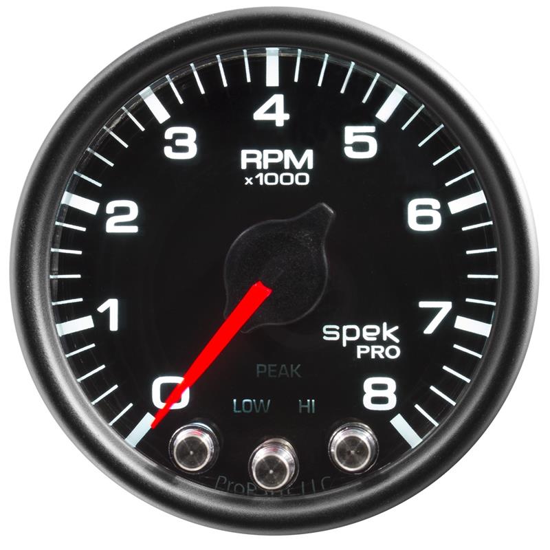 Autometer Spek-Pro Gauge Tach 2 1/16in 11K Rpm W/ Shift Light & Peak M ...
