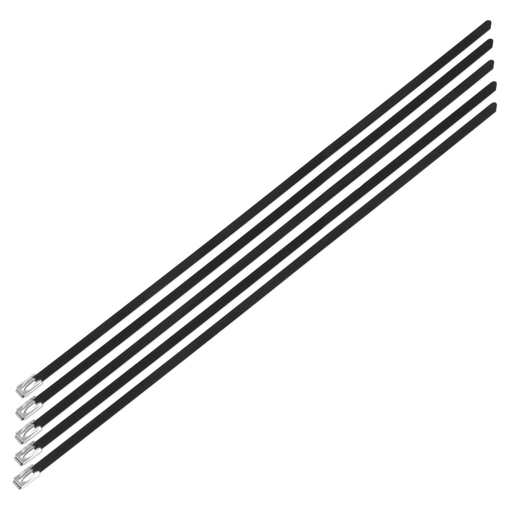 Nuke Performance - Stainless steel locking ties, 7.9mm x 500mm Black ...