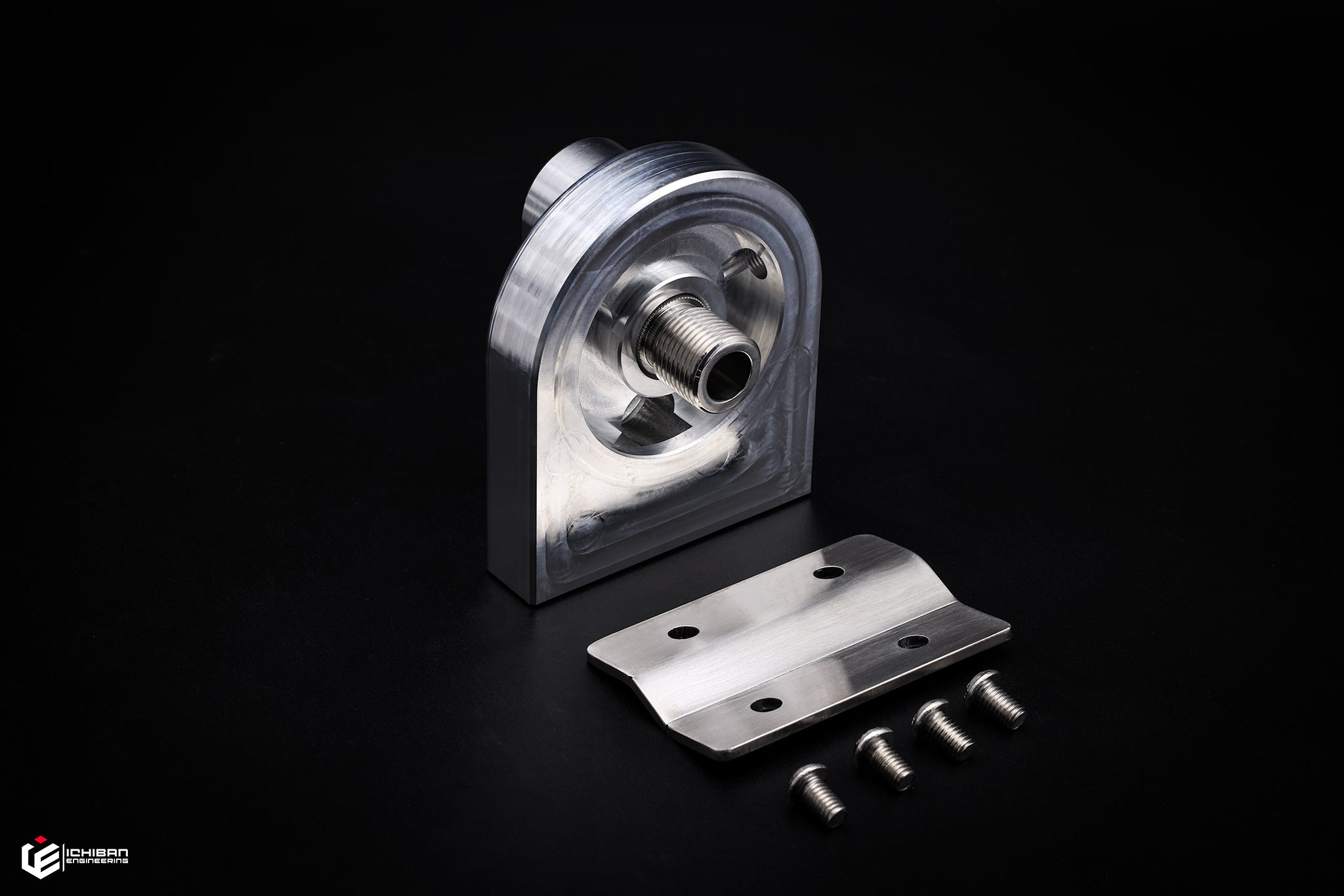 Ichiban Engineering - Universal Billet Remote Oil Filter Mount Kit ...