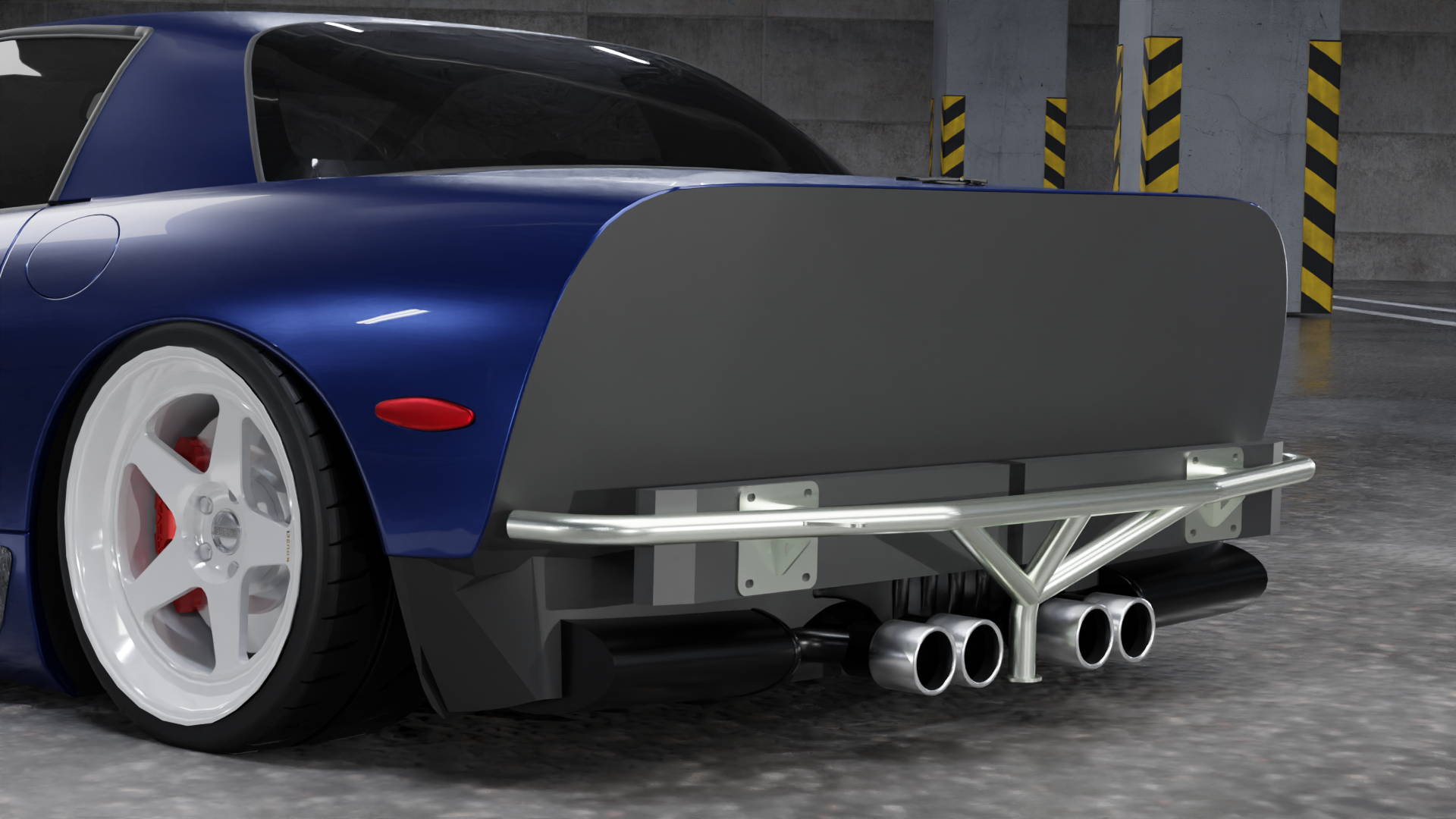 True Focus Fabrication - Chevrolet C5 Corvette - Standard Rear Bash Ba ...