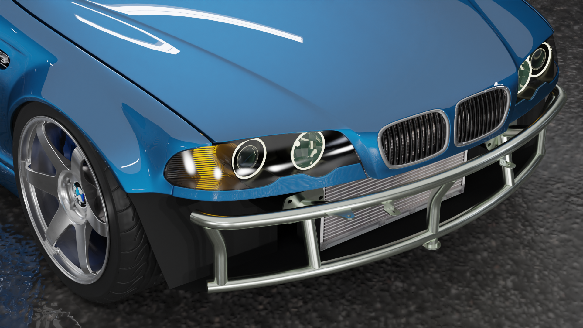 True Focus Fabrication - BMW E46 - Dual Row Front Bash Bar – Drift HQ