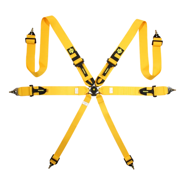 MOMO Corsa Harness 3x3x2 Camlock 6pt Clip In Restraint - Yellow – Drift HQ