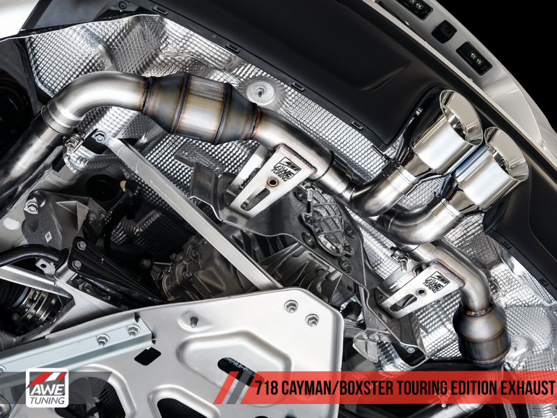 AWE Tuning Porsche 718 Boxster / Cayman Touring Edition Exhaust - Chro ...