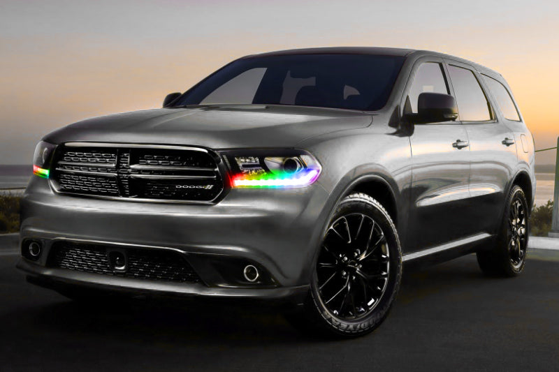 Oracle 16-20 Dodge Durango Dynamic RGB Headlight DRL Upgrade Kit - Col ...