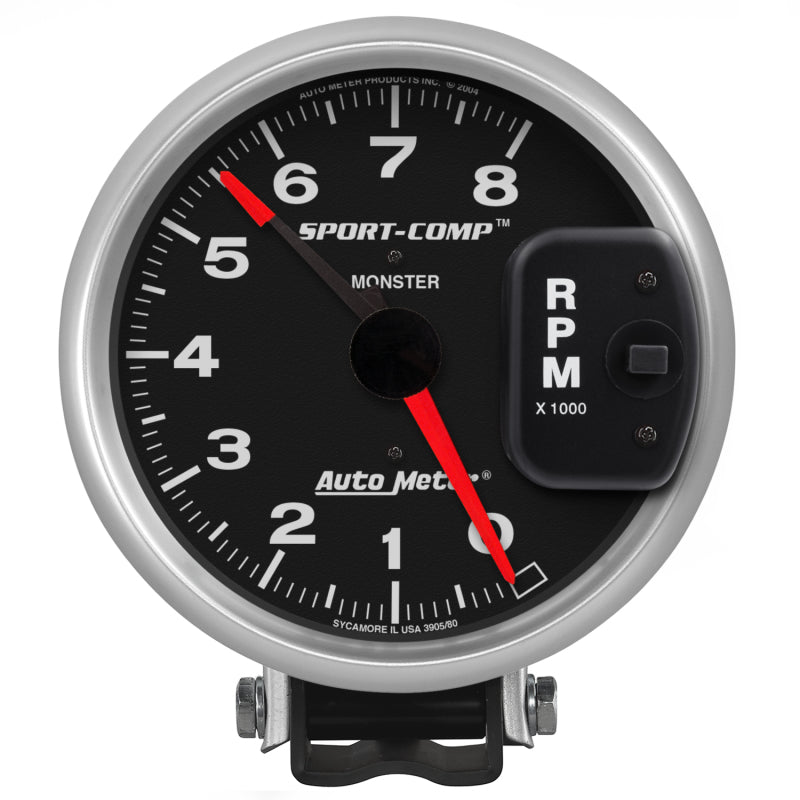 Autometer Sport-Comp 5in / 0-8K RPM / Pedestal w/Redline Tachometer ...