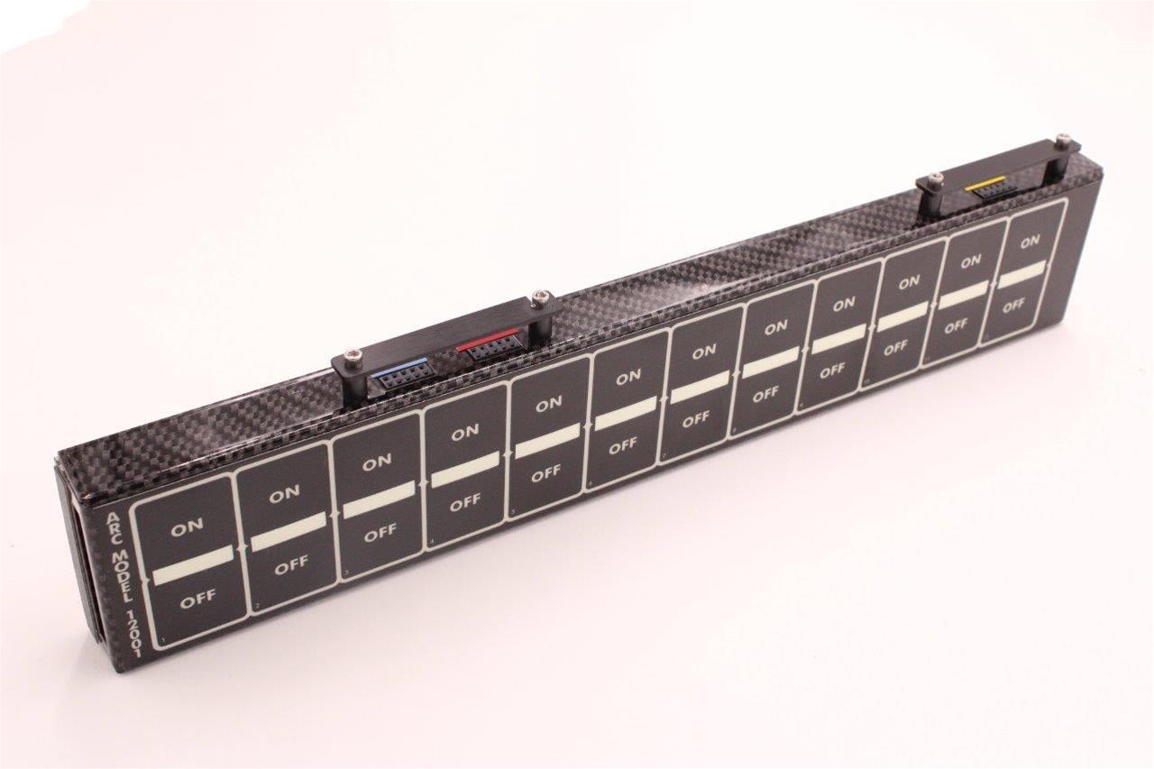 Auto Rod Controls - 12 Switch In-Dash Control Module, Carbon Fiber Fin ...