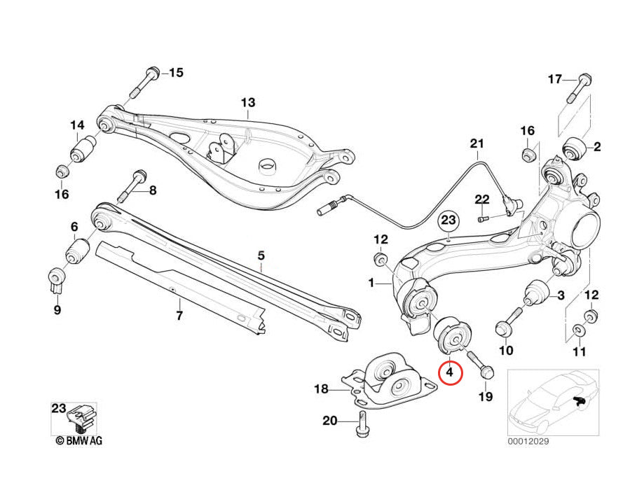 PMC Motorsport - Aluminium trailing arm bushing No.4 BMW E36 E46 Uniba ...
